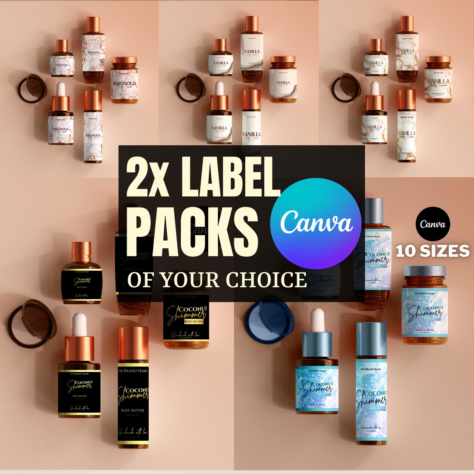 Custom Labels for Cosmetic Bottles Beauty Product Label Packaging ...