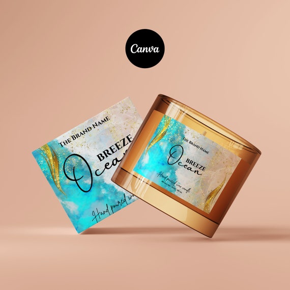 Printable Custom Candle Label Templates Customized Round - Etsy