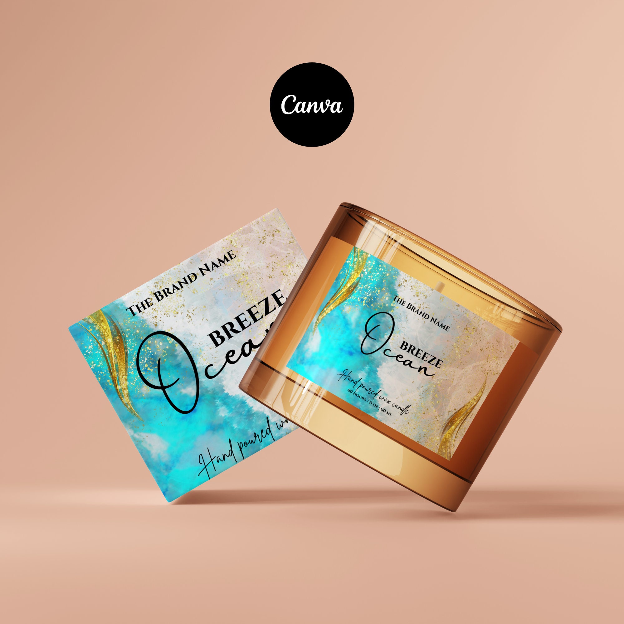 Printable Custom Candle Label Templates Customized Round Candle Labels ...