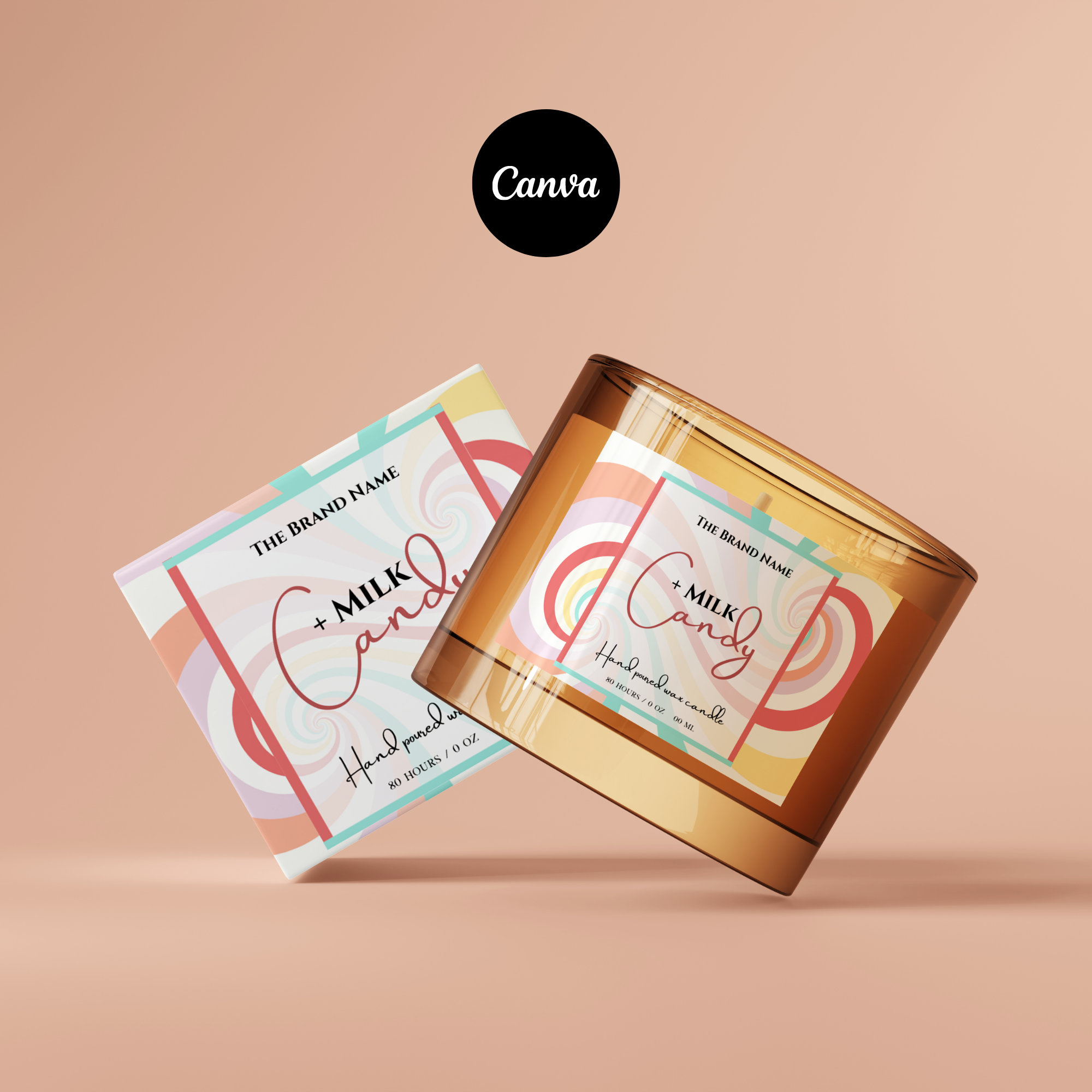 Modern Custom Scented Candle Label Template - Personalized Aesthetic ...