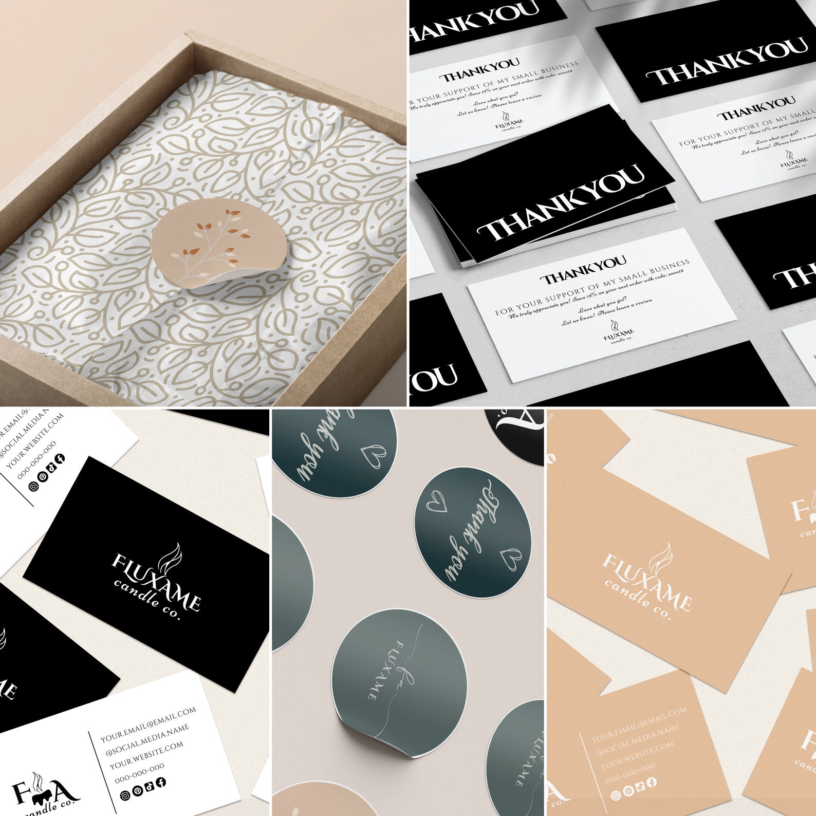 Editable Candle Label Business Bundle, Luxury Candle Label , Candle ...