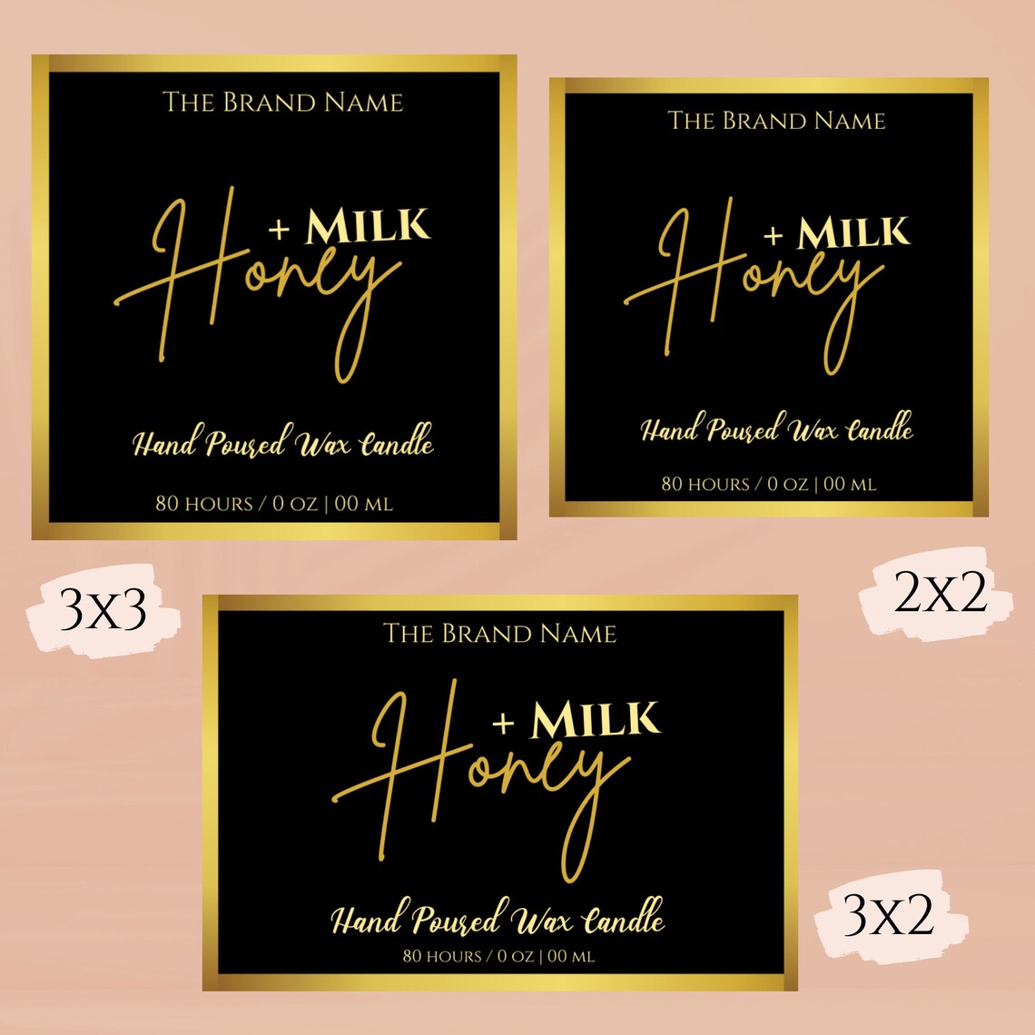 Printable Custom Candle Label Templates | Customized Round Candle ...