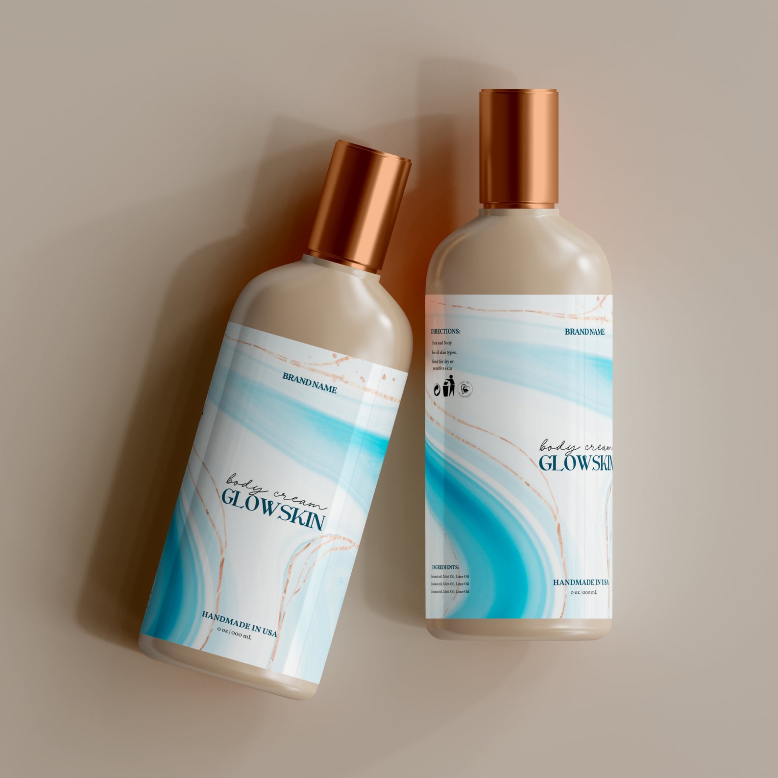 Custom Labels Skincare Template | Custom Packaging Labels | Cosmetic ...
