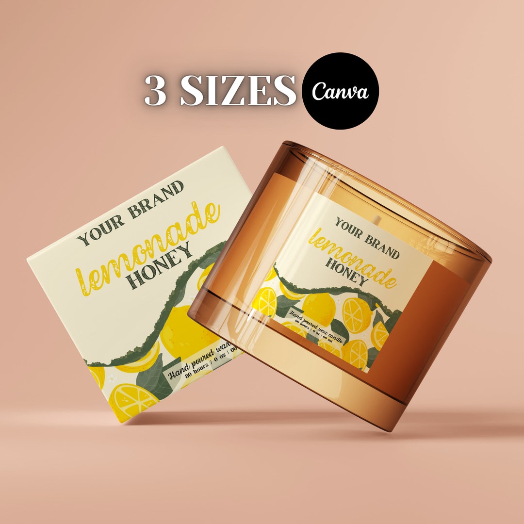 Modern Custom Scented Candle Label Template - Personalized Aesthetic ...