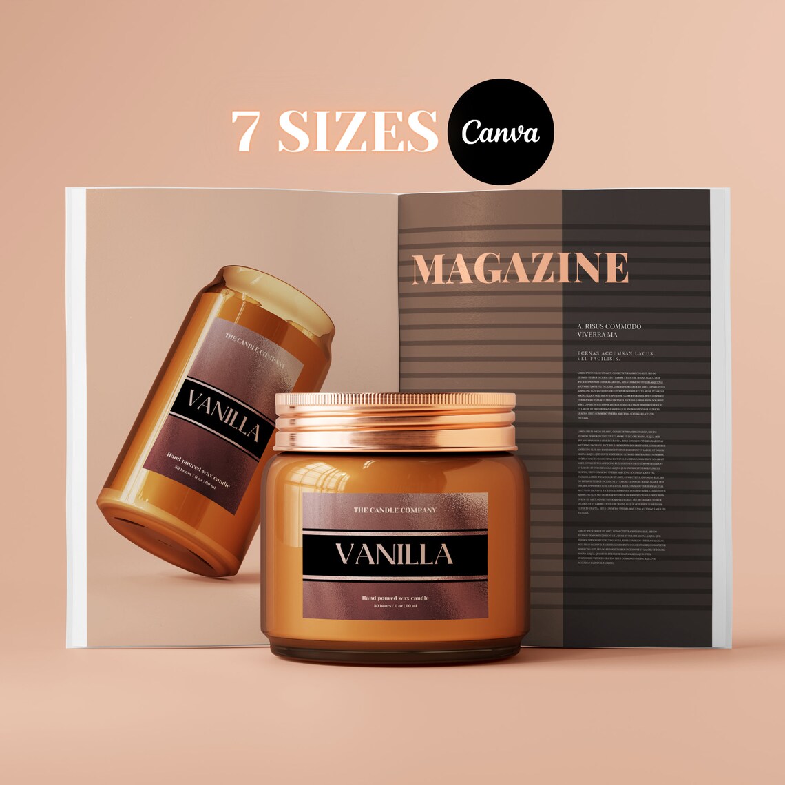 Luxury Custom Scented Candle Label Template Personalized - Etsy