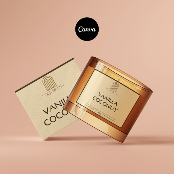 Modern Custom Scented Candle Label Template Personalized - Etsy