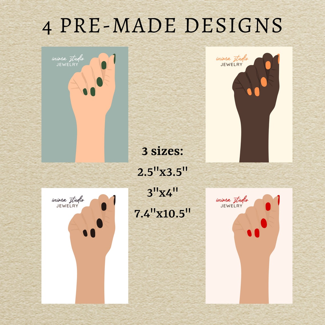 Bracelet Display Card, Bracelet Packaging, Bracelet Card Template ...