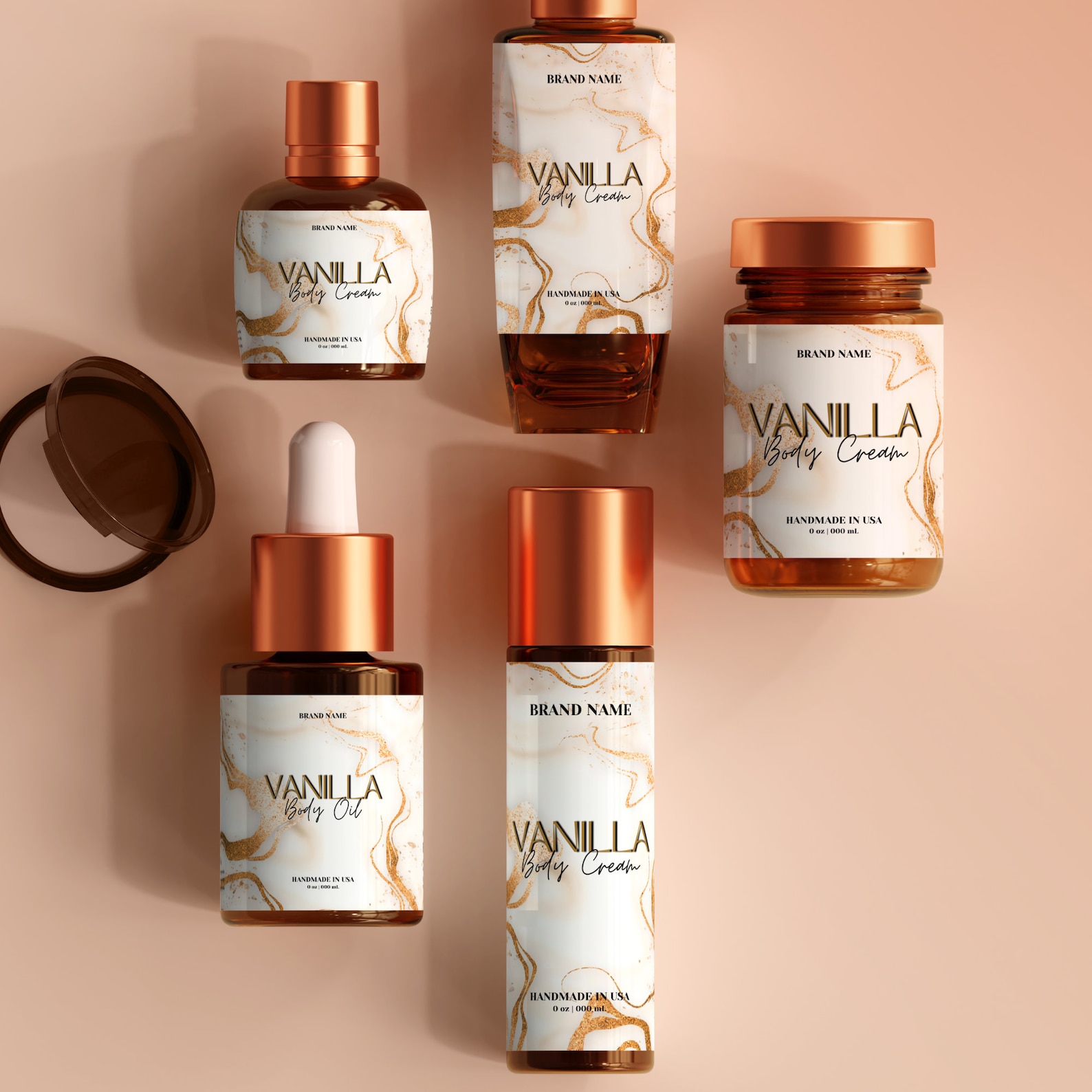 Custom Labels for Cosmetic Bottles Beauty Product Label Packaging ...