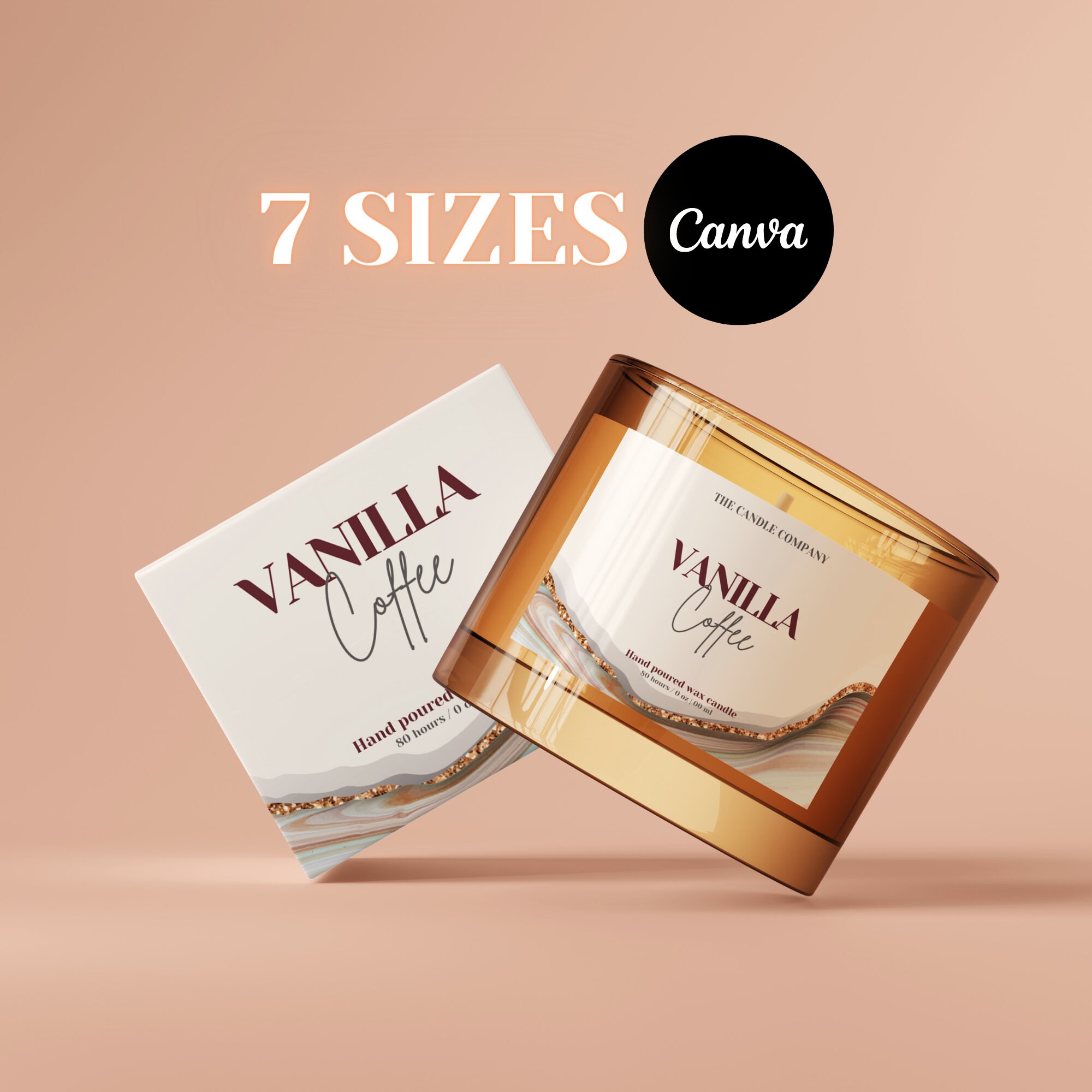 Luxury Custom Scented Candle Label Template - Personalized Aesthetic ...