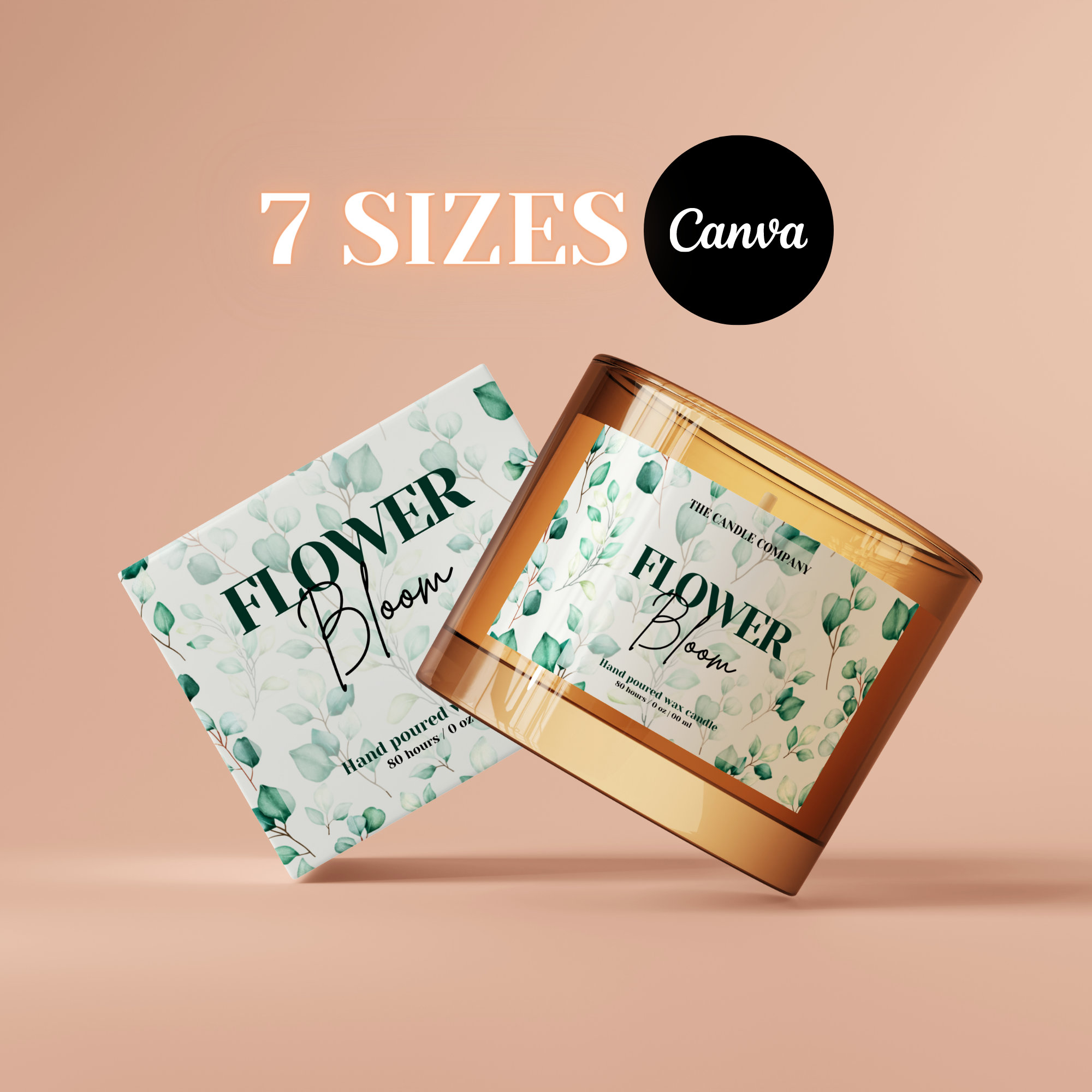 Printable Custom Candle Label Templates | Customized Round Candle ...