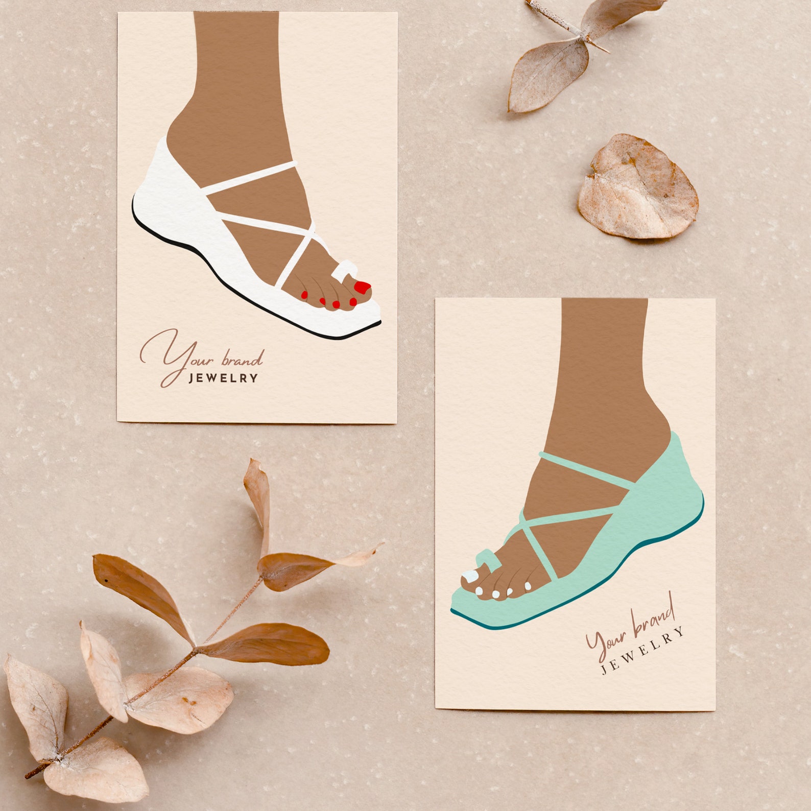 Customisable Anklet Display Cards, Displays & Packaging, Editable ...
