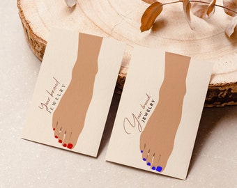 Customisable Anklet Display Cards, Displays & Packaging, Editable ...