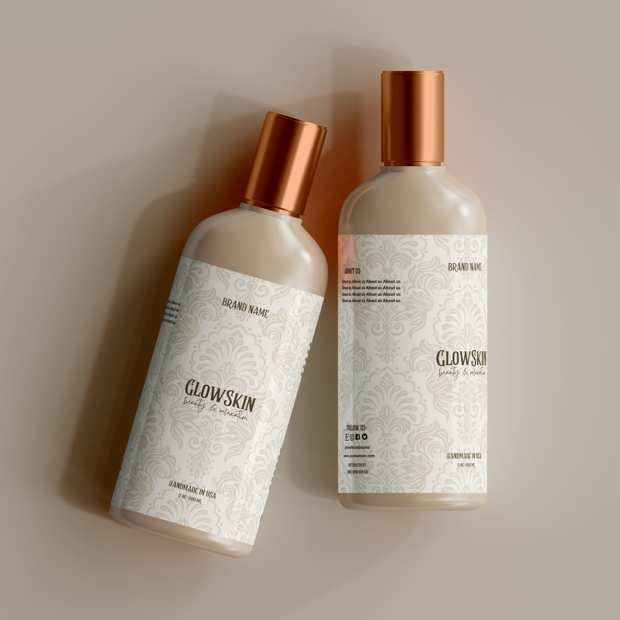 Editable Product Label Template INSTANT DOWNLOAD Beauty Product Labels ...