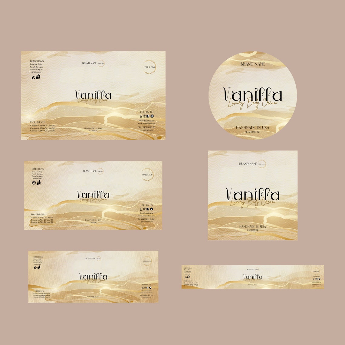 Custom Labels for Cosmetic Bottles Beauty Product Label Packaging ...