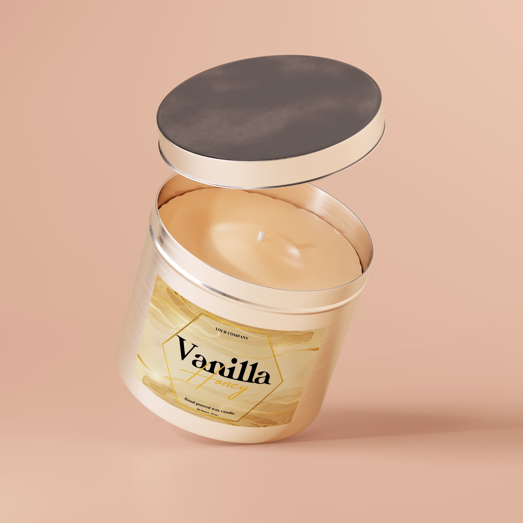 Custom Modern Candle Label Design Canva Template, Editable Luxury ...