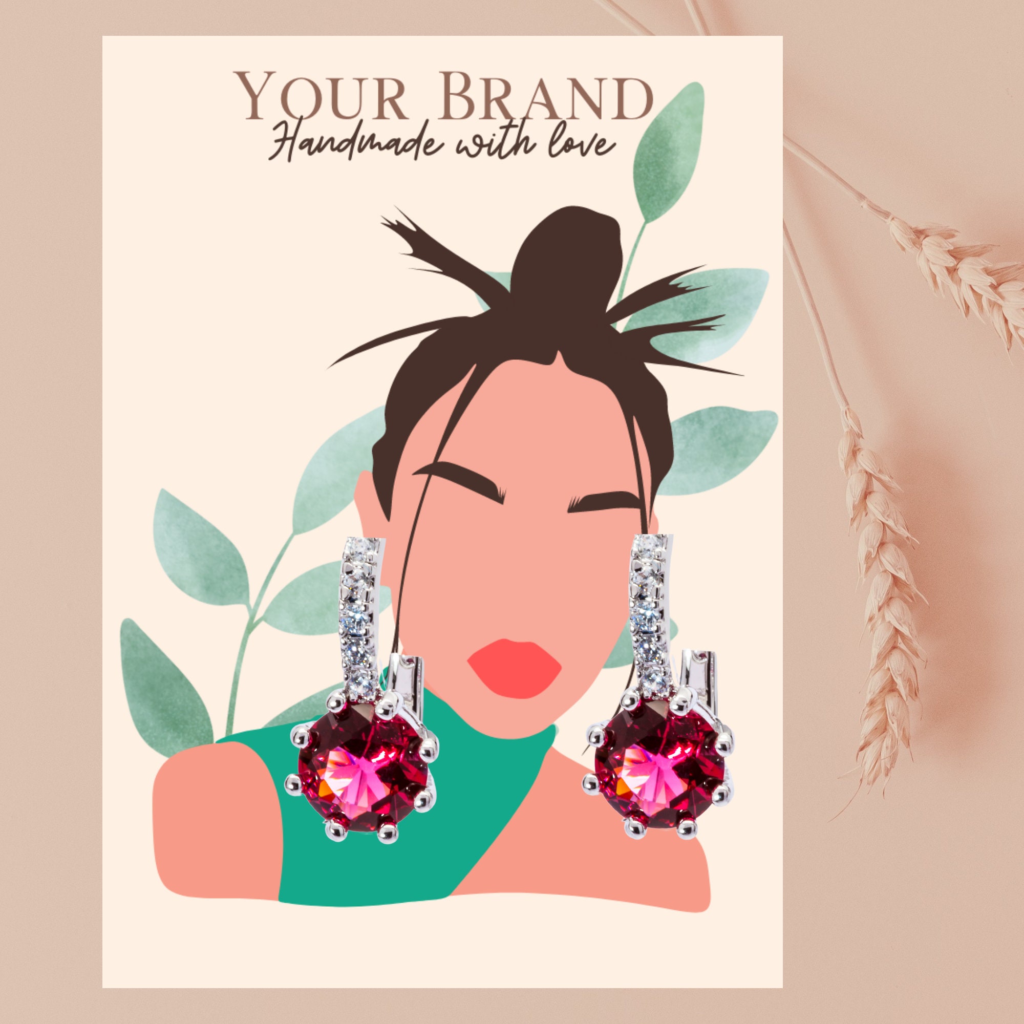 Custom Earring Cards for Jewelry Packaging Unique Earring - Etsy