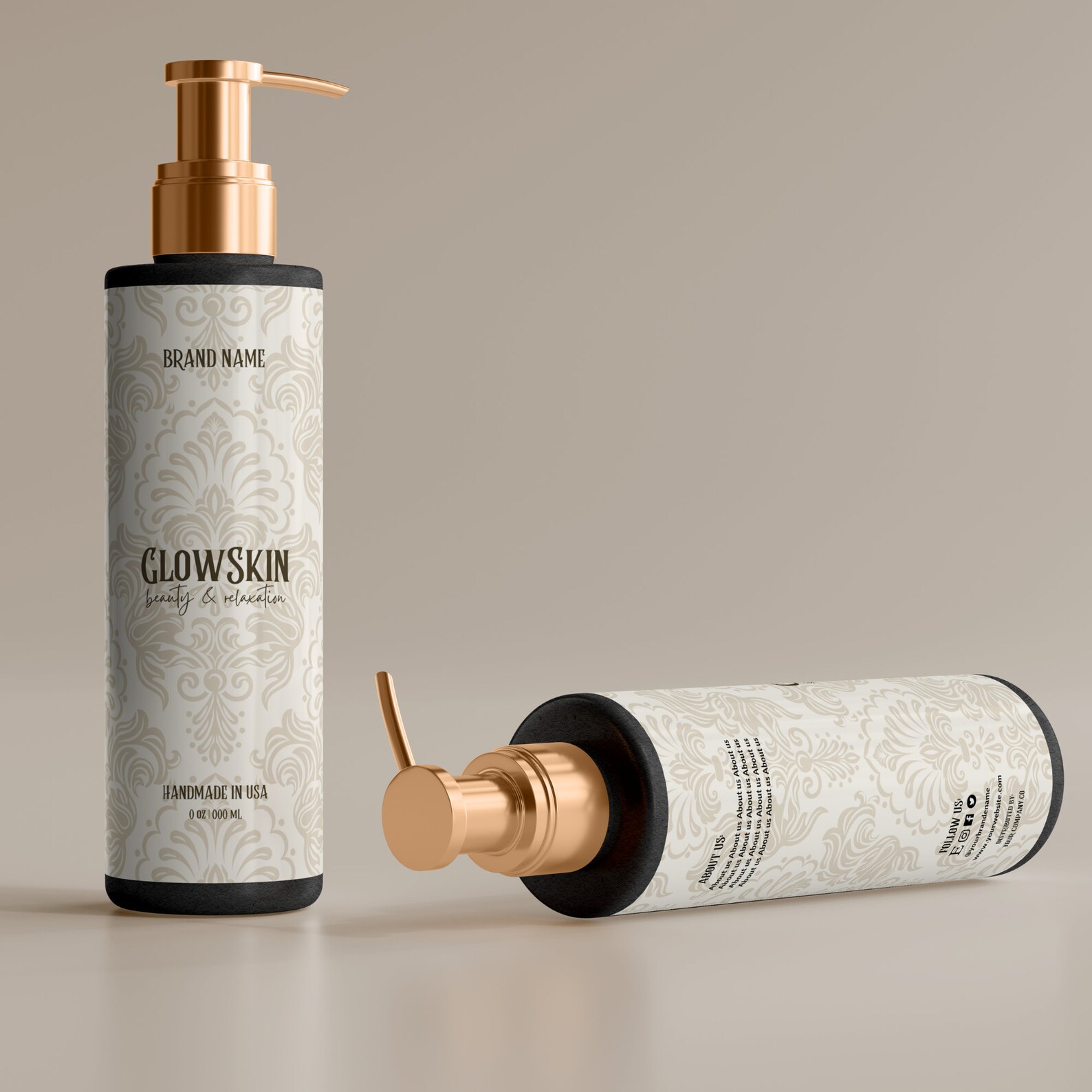 Editable Product Label Template | INSTANT DOWNLOAD | Beauty Product ...