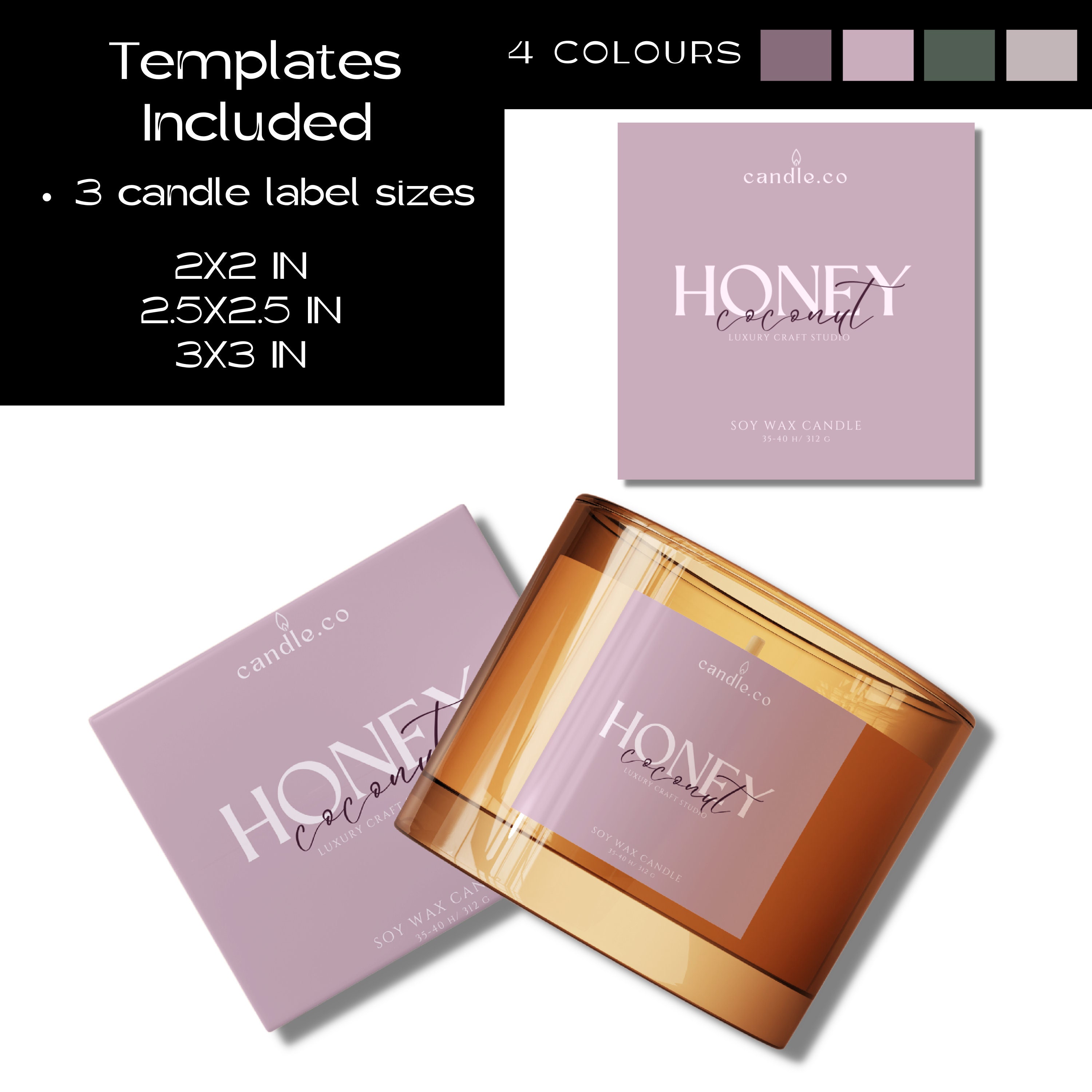 Editable Candle Business Bundle | Luxury Candle Label | Candle Care ...