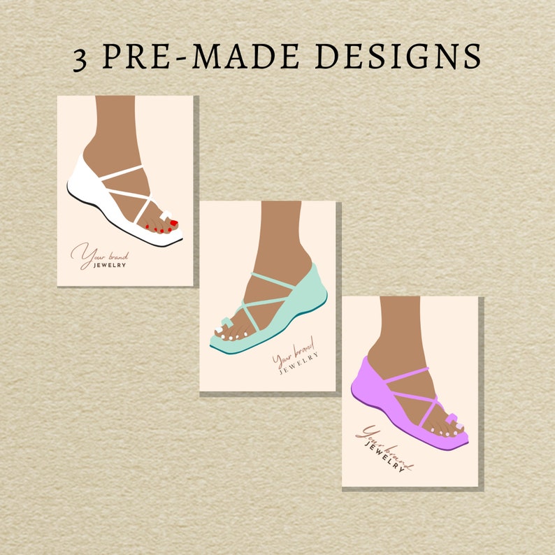 Customisable Anklet Display Cards, Displays & Packaging, Editable ...