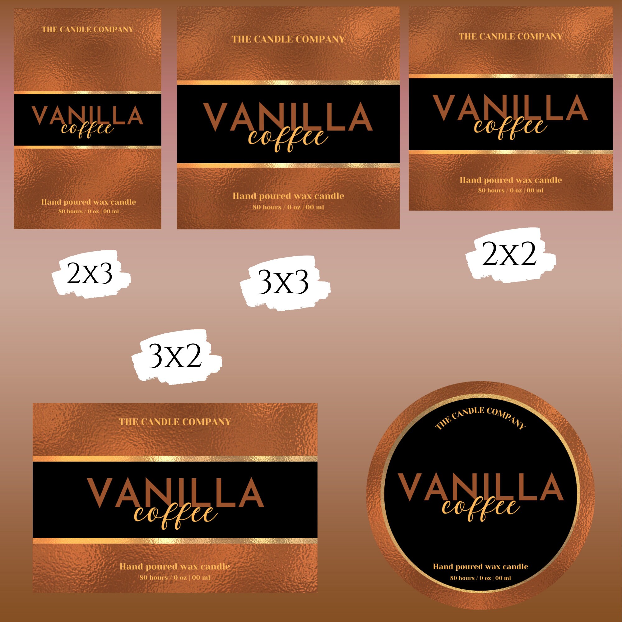 Luxury Custom Scented Candle Label Template Personalized Aesthetic Soy ...