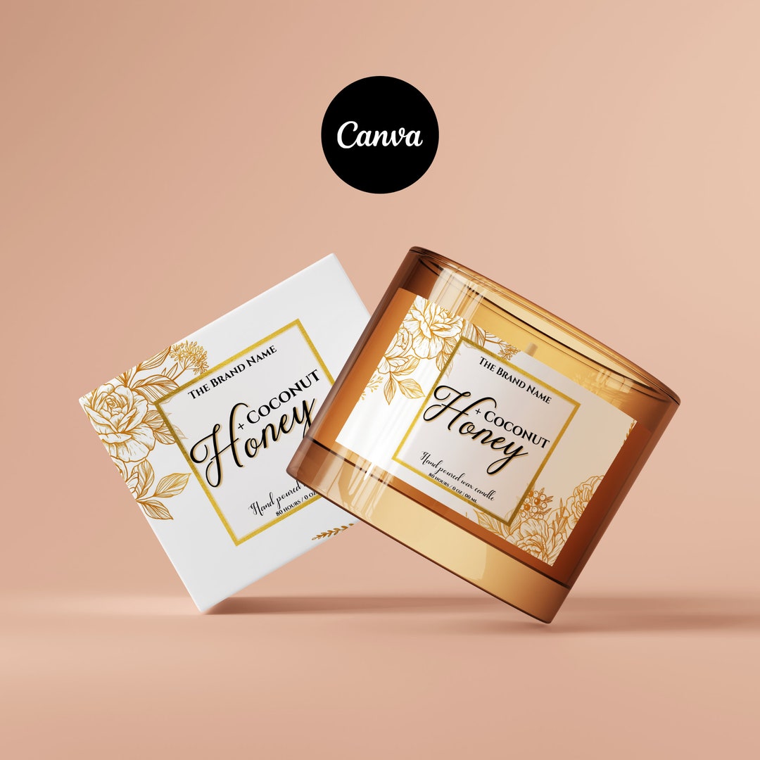 Luxury Custom Scented Candle Label Template - Personalized Aesthetic ...