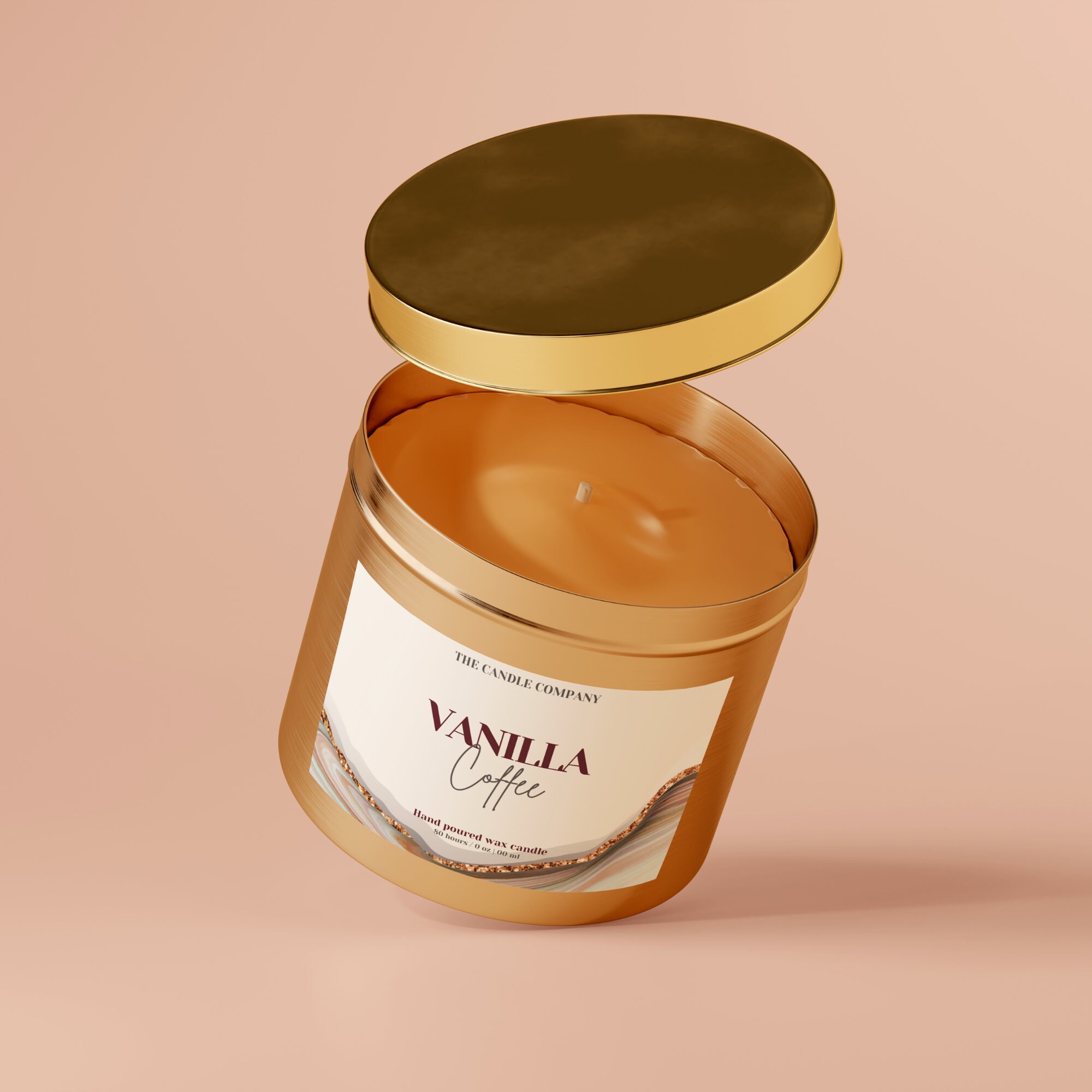 Luxury Custom Scented Candle Label Template - Personalized Aesthetic ...