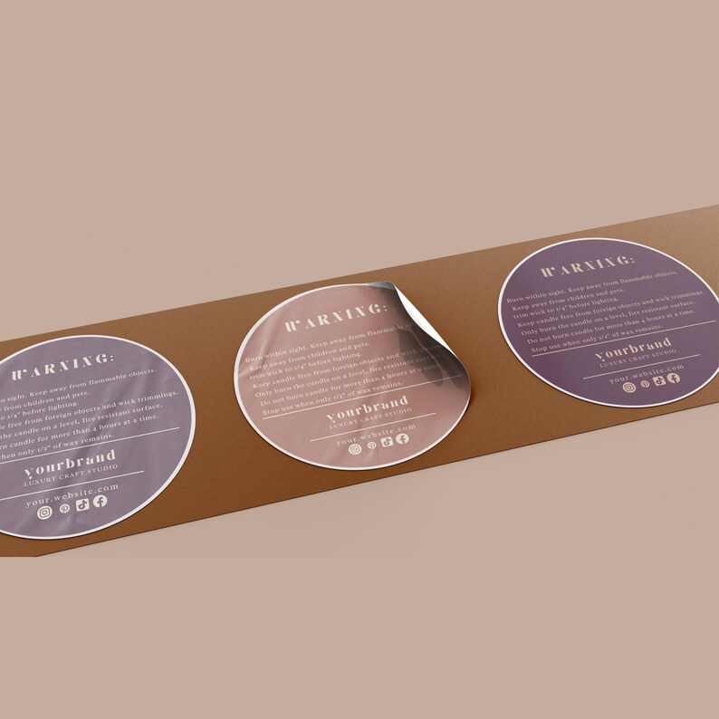 Editable Candle Business Bundle Luxury Candle Label Candle Care Card ...