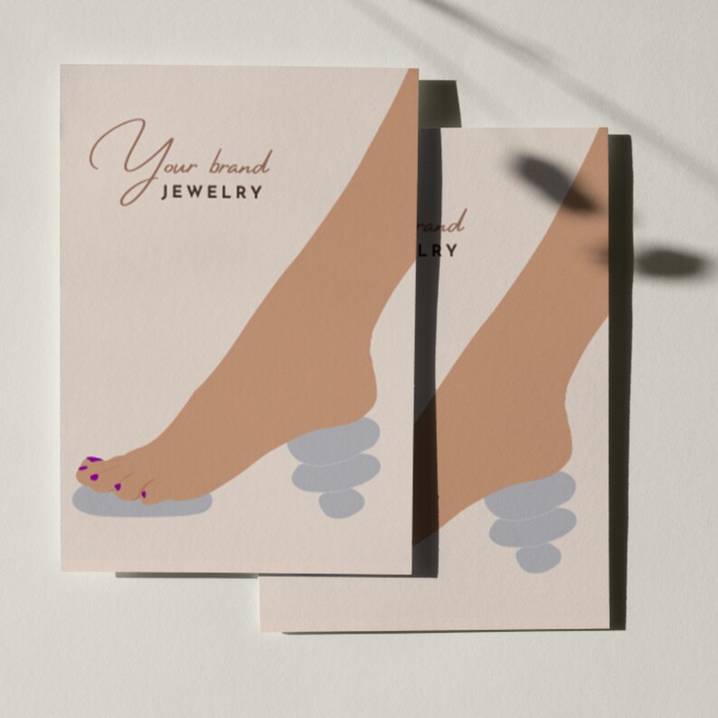 Customisable Anklet Display Cards, Displays & Packaging, Editable ...