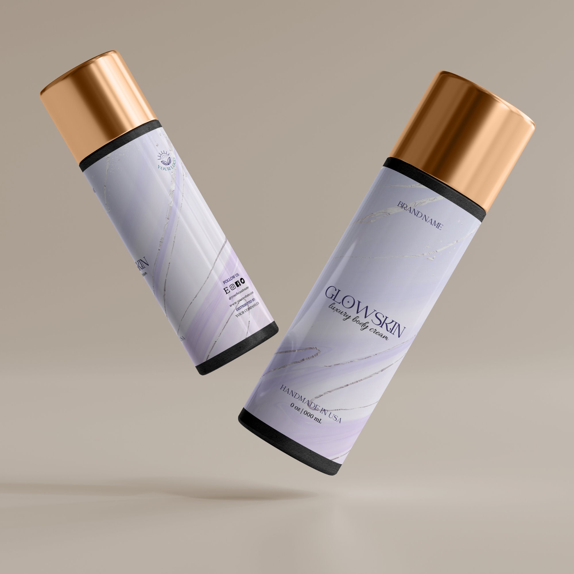 Custom Labels Skincare Template | Custom Packaging Labels | Cosmetic ...