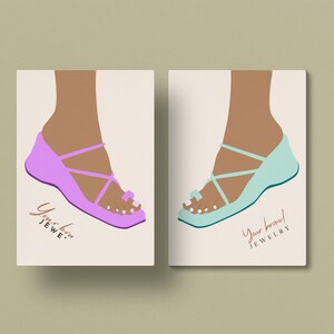 Customisable Anklet Display Cards, Displays & Packaging, Editable ...