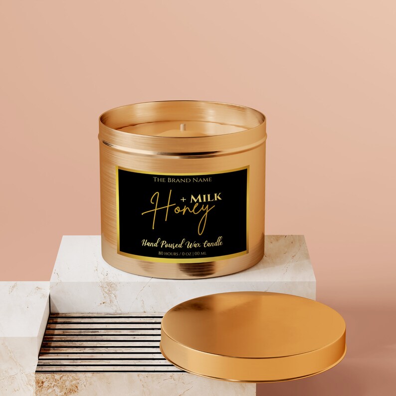 Printable Custom Candle Label Templates | Customized Round Candle ...