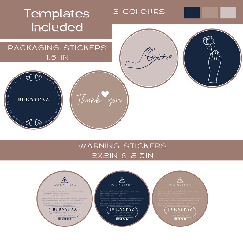 Editable Candle Label Business Bundle, Luxury Candle Label , Candle ...