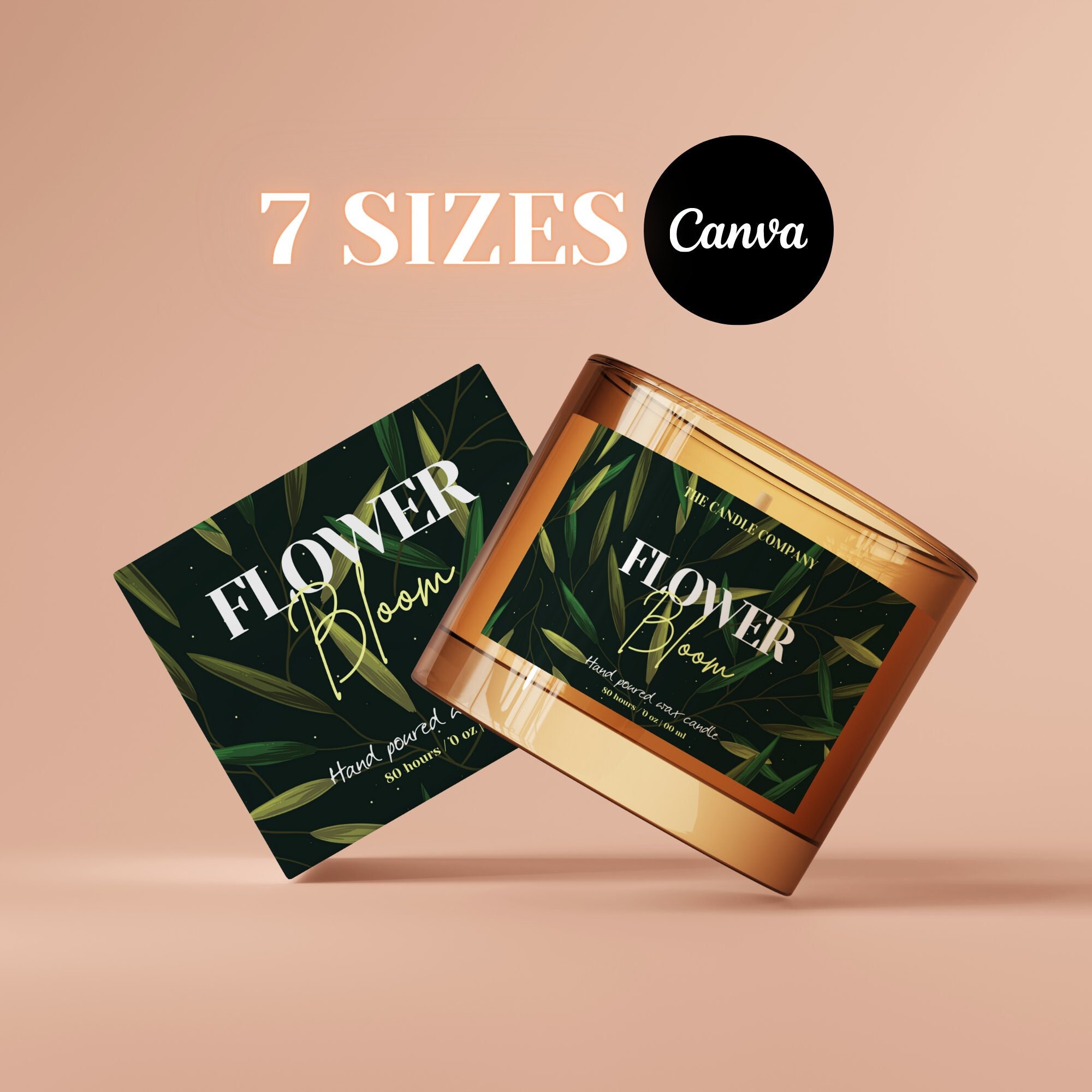 Custom Modern Candle Label Design Canva Template, Editable Luxury ...