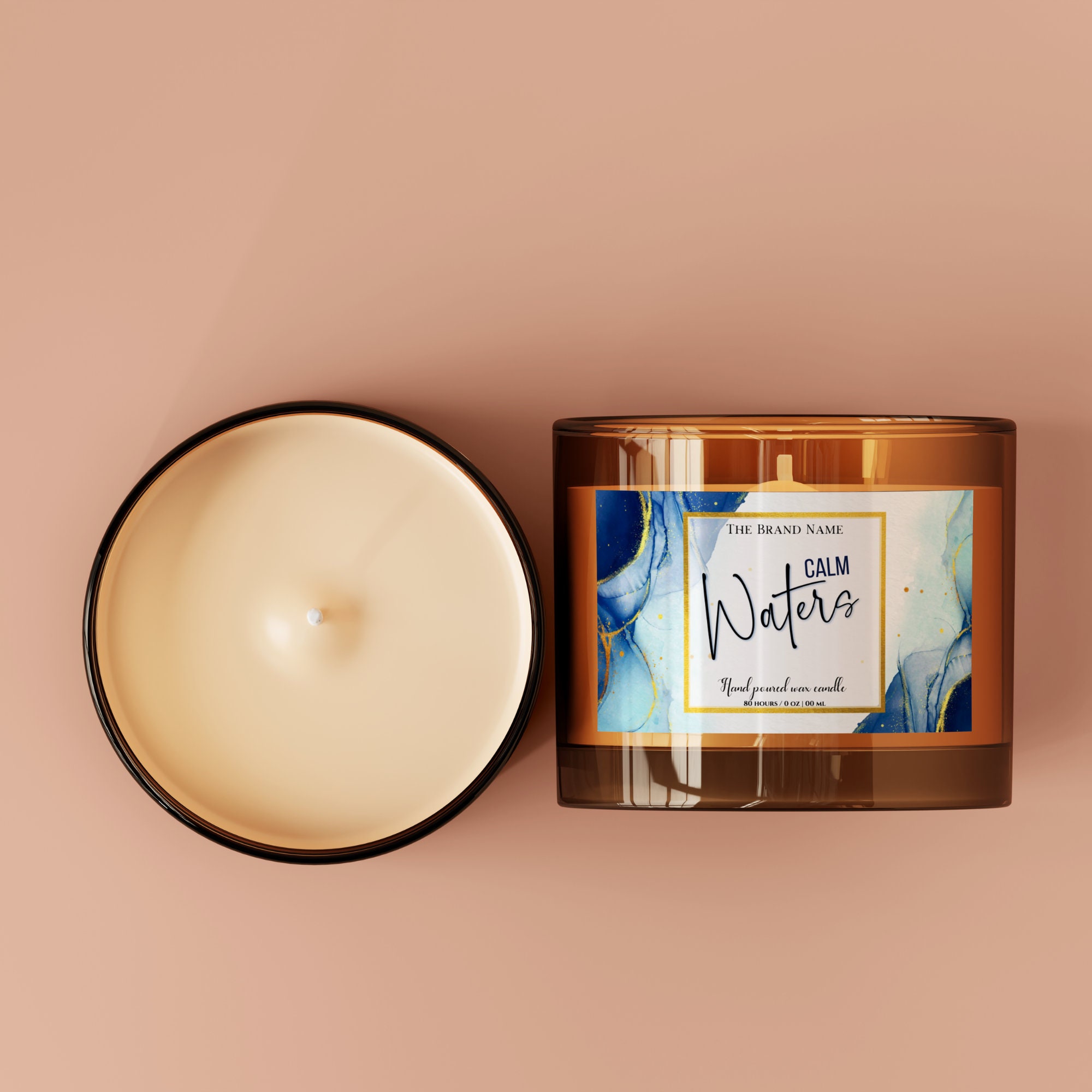Luxury Custom Scented Candle Label Template Personalized Aesthetic Soy ...