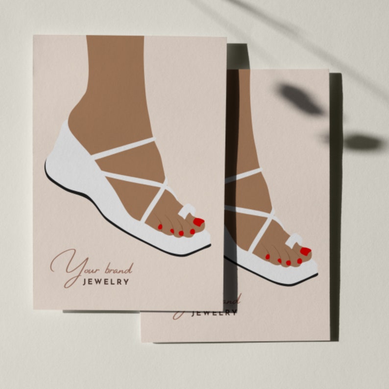 Customisable Anklet Display Cards Displays & Packaging - Etsy