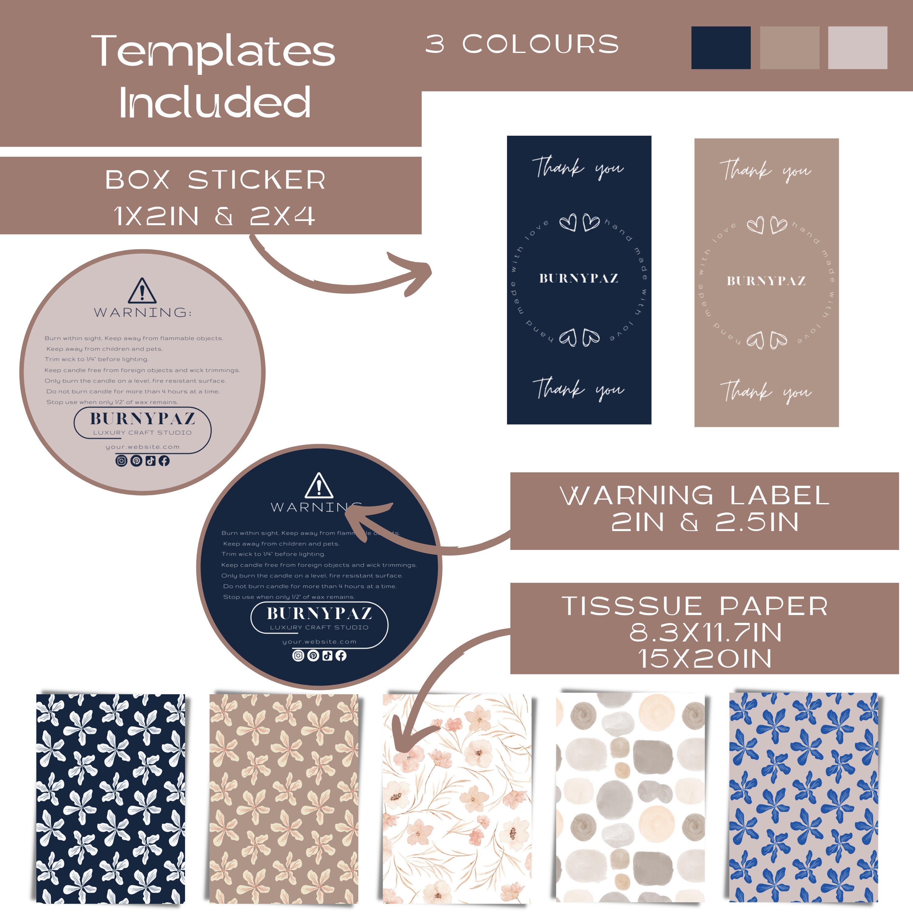 Editable Candle Label Business Bundle, Luxury Candle Label , Candle ...