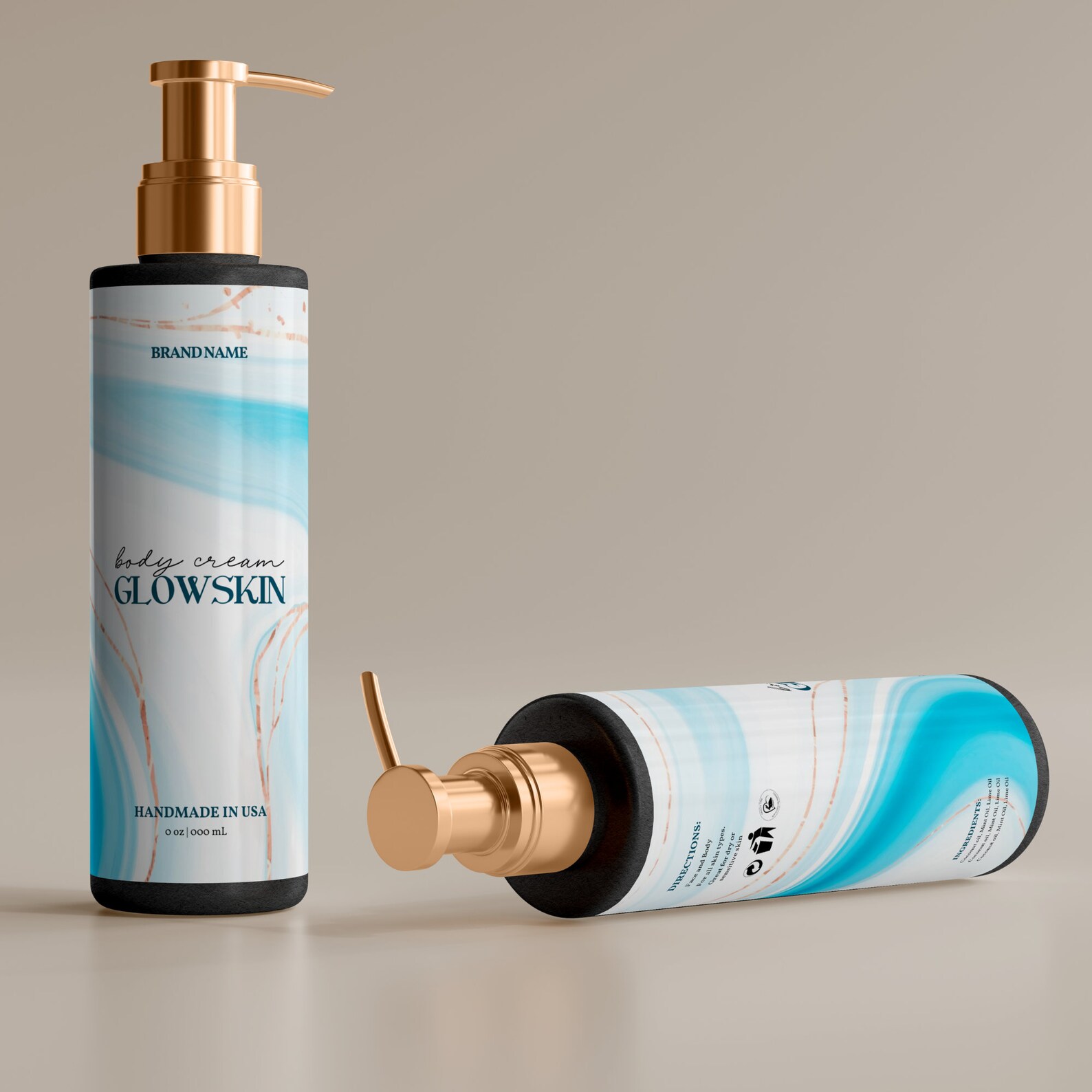 Custom Labels Skincare Template | Custom Packaging Labels | Cosmetic ...