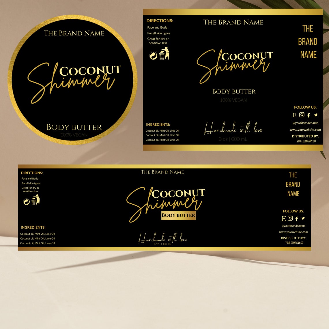 Product Labels Template Luxury Skincare Labels Cosmetic Label - Etsy