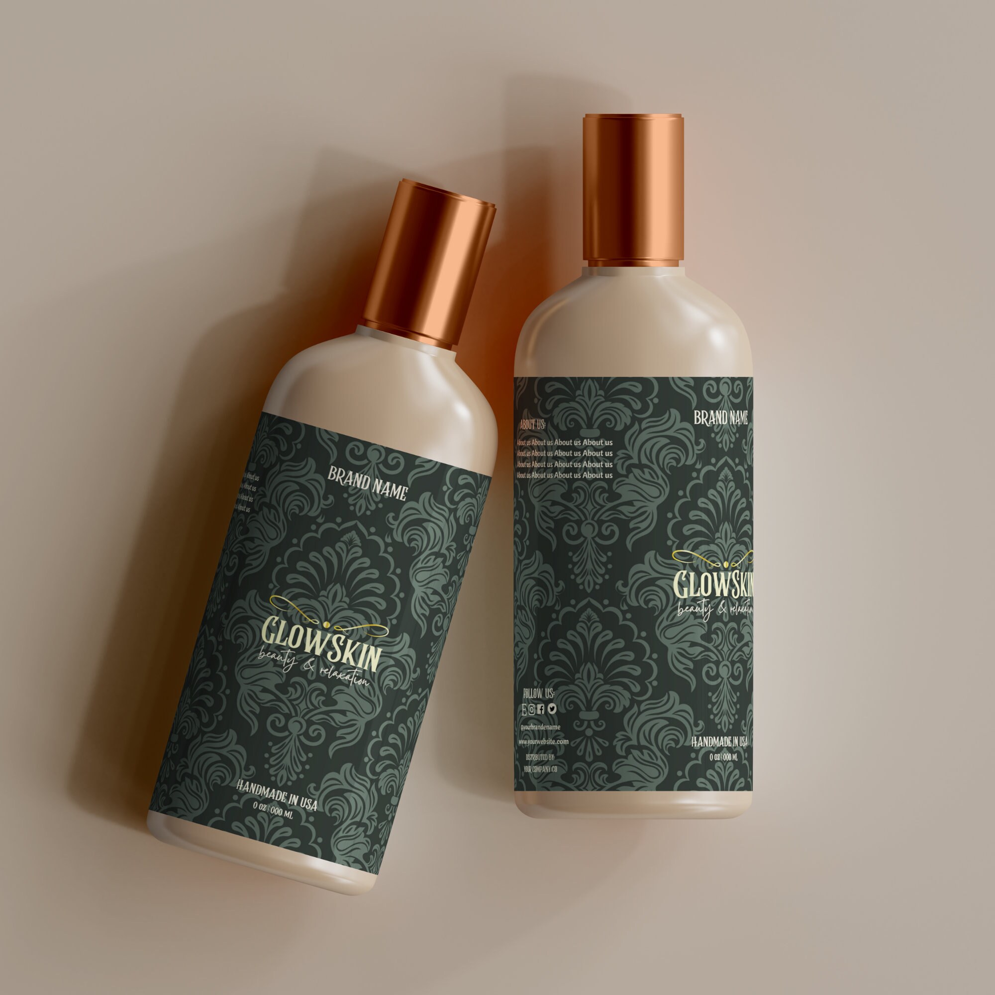 Editable Product Label Template | INSTANT DOWNLOAD | Beauty Product ...