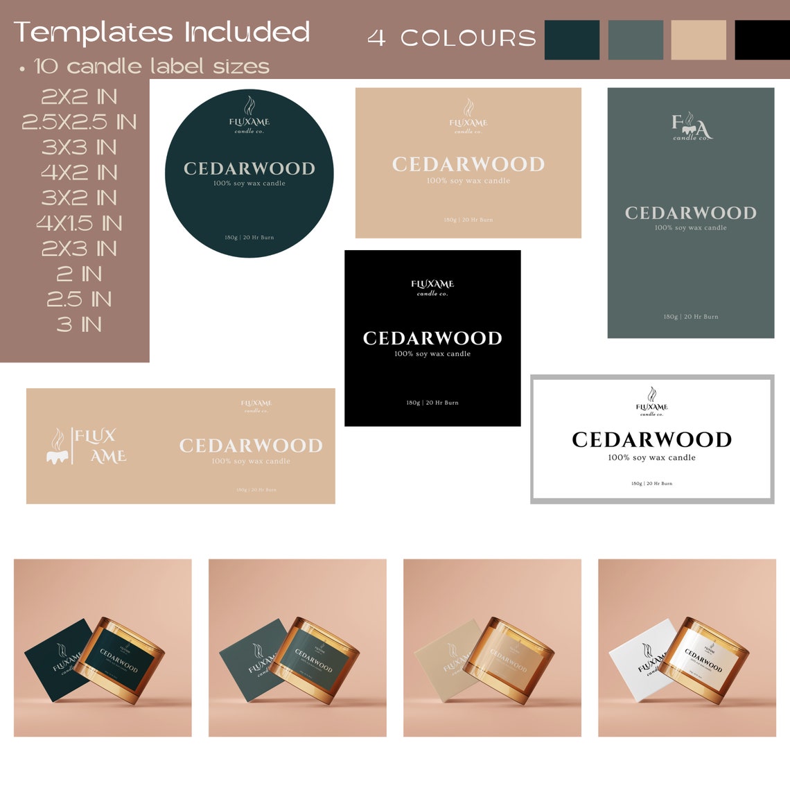 Editable Candle Label Business Bundle Luxury Candle Label - Etsy