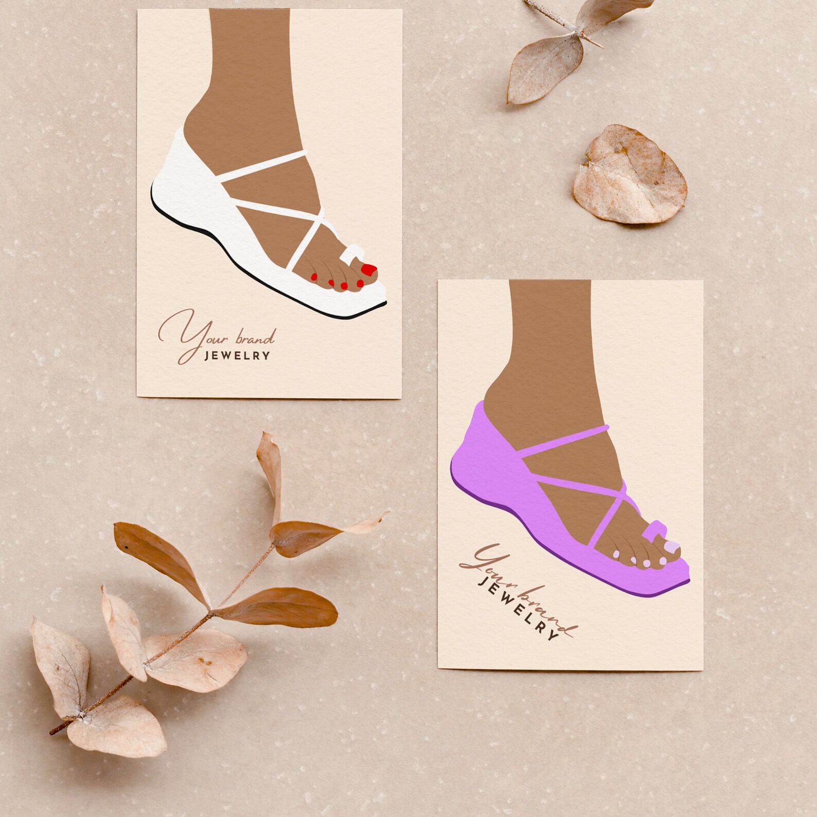 Customisable Anklet Display Cards, Displays & Packaging, Editable ...