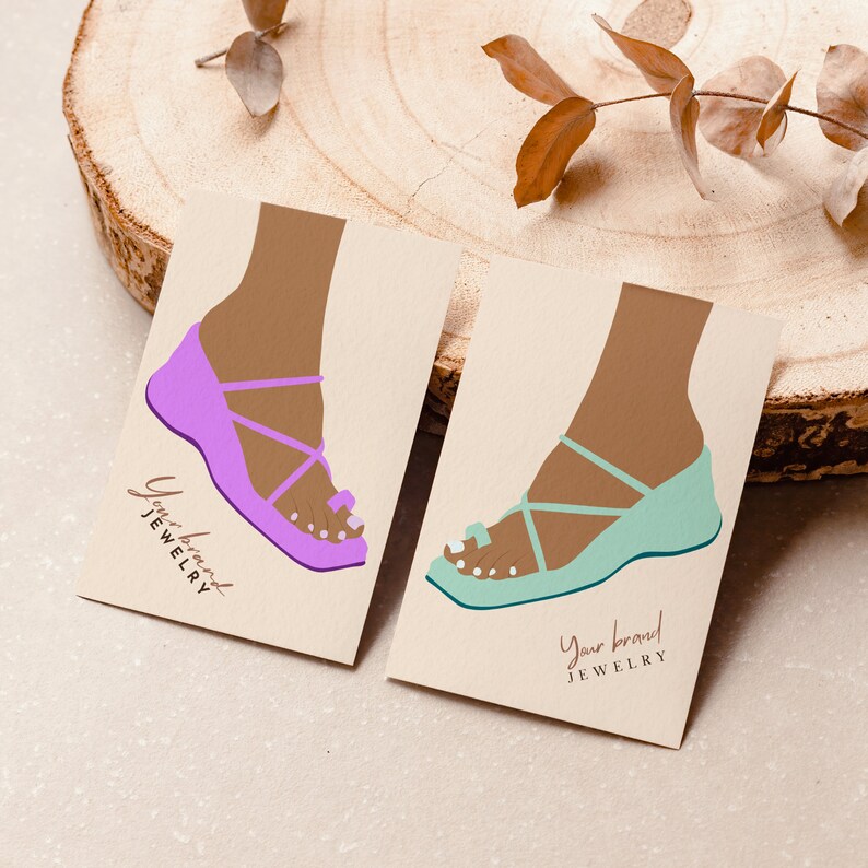 Customisable Anklet Display Cards, Displays & Packaging, Editable ...