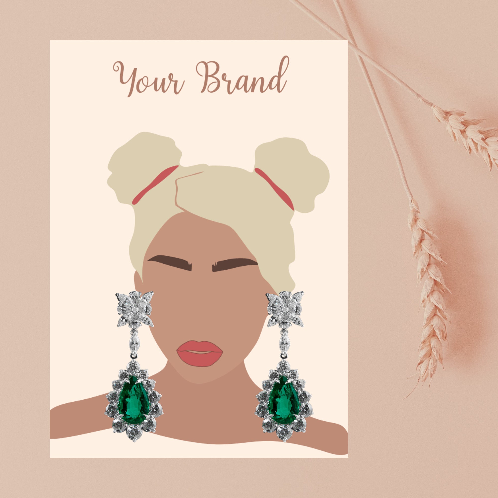 Custom Earring Cards for Jewelry Packaging Unique Earring - Etsy