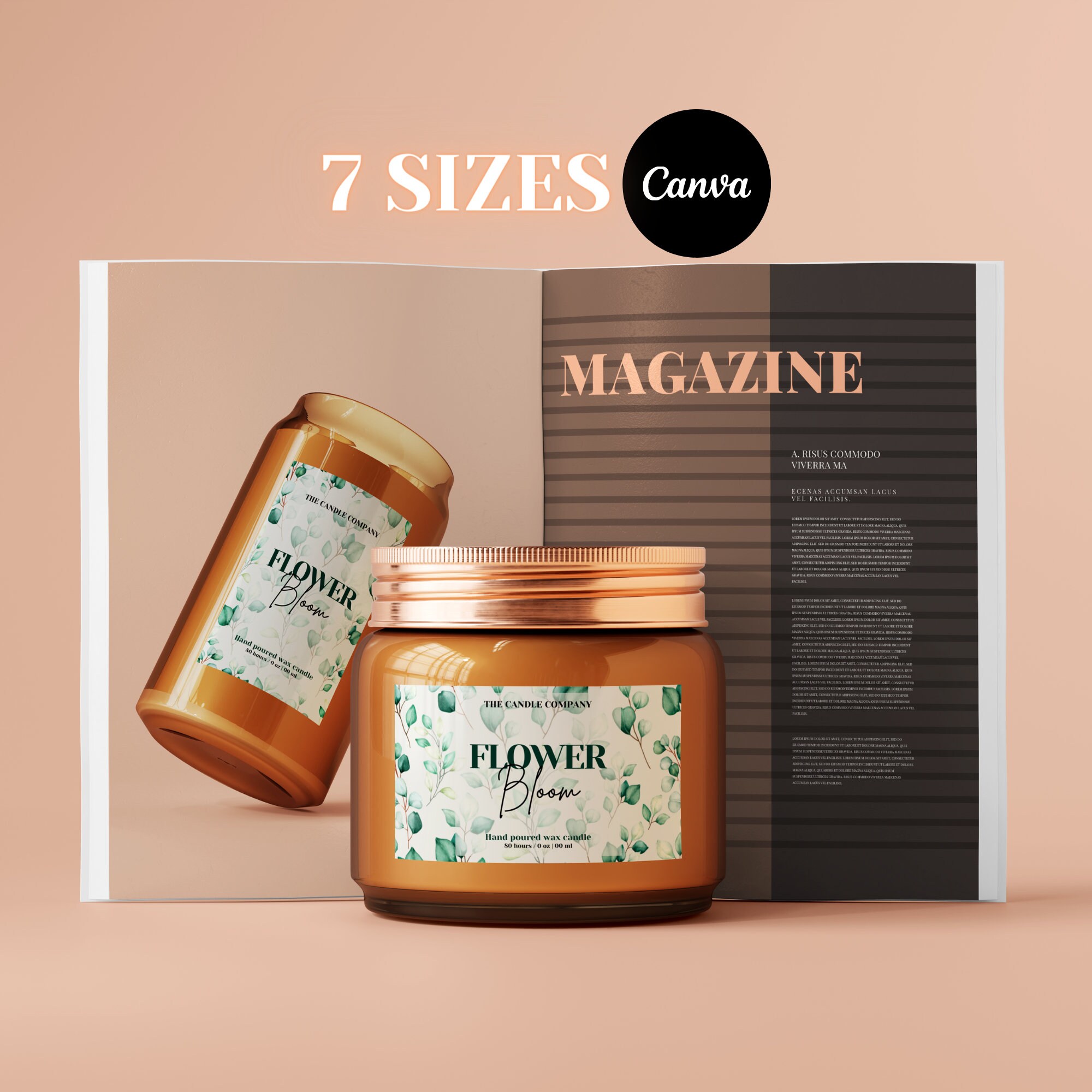 Printable Custom Candle Label Templates | Customized Round Candle ...