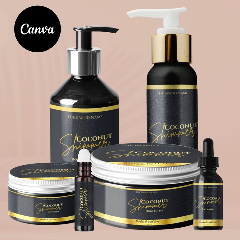 Editable Product Label Template INSTANT DOWNLOAD Beauty Product Labels ...