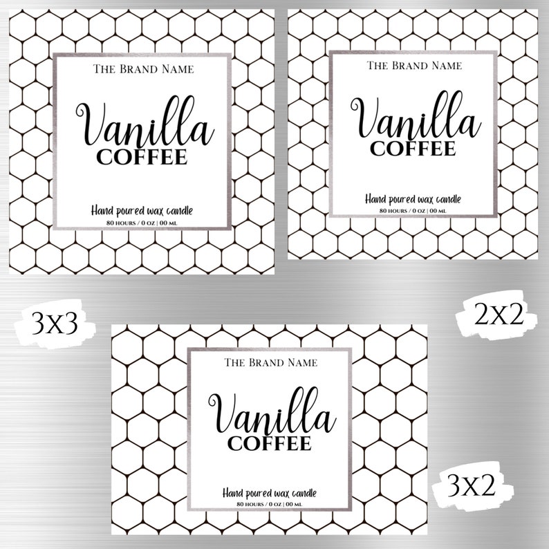 Modern Custom Scented Candle Label Template Personalized Aesthetic Soy ...