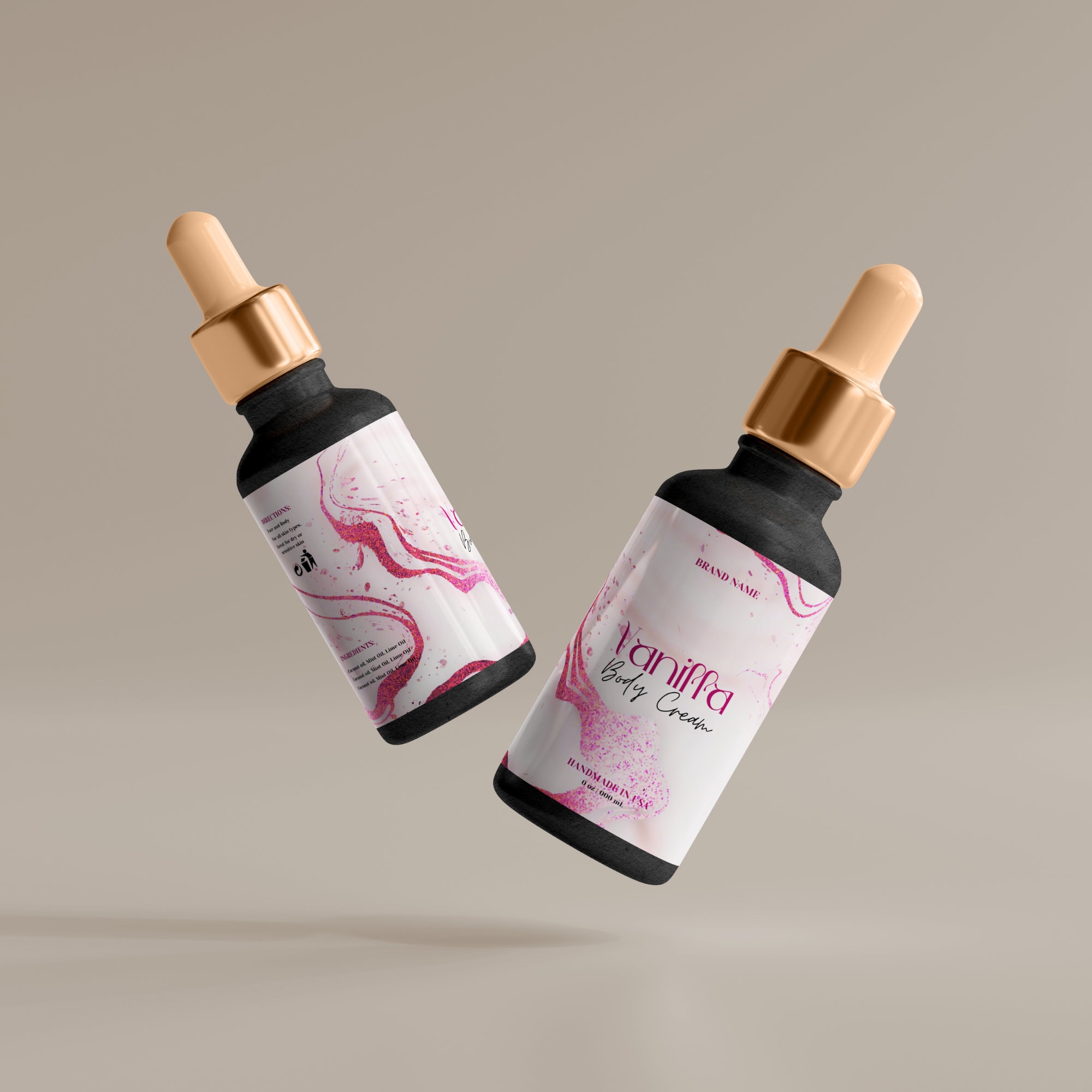 Editable Product Label Template INSTANT DOWNLOAD Beauty Product Labels ...