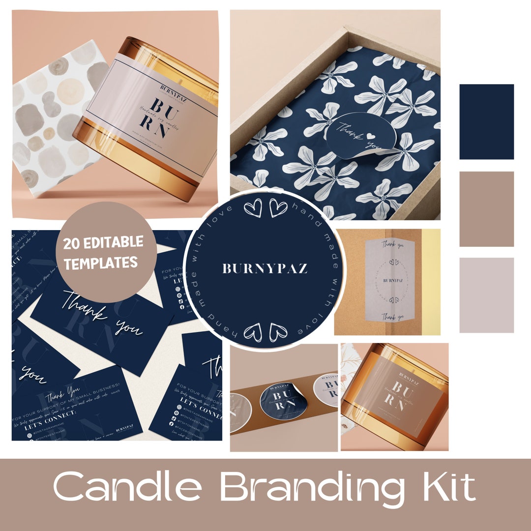 Editable Candle Label Business Bundle, Luxury Candle Label , Candle ...