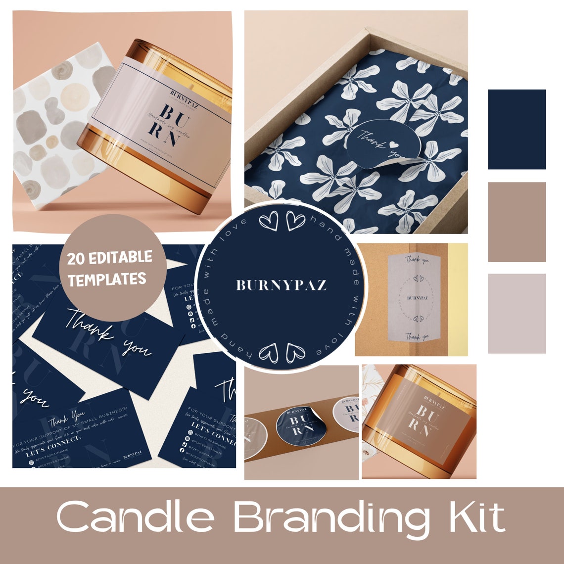 Editable Candle Label Business Bundle, Luxury Candle Label , Candle ...