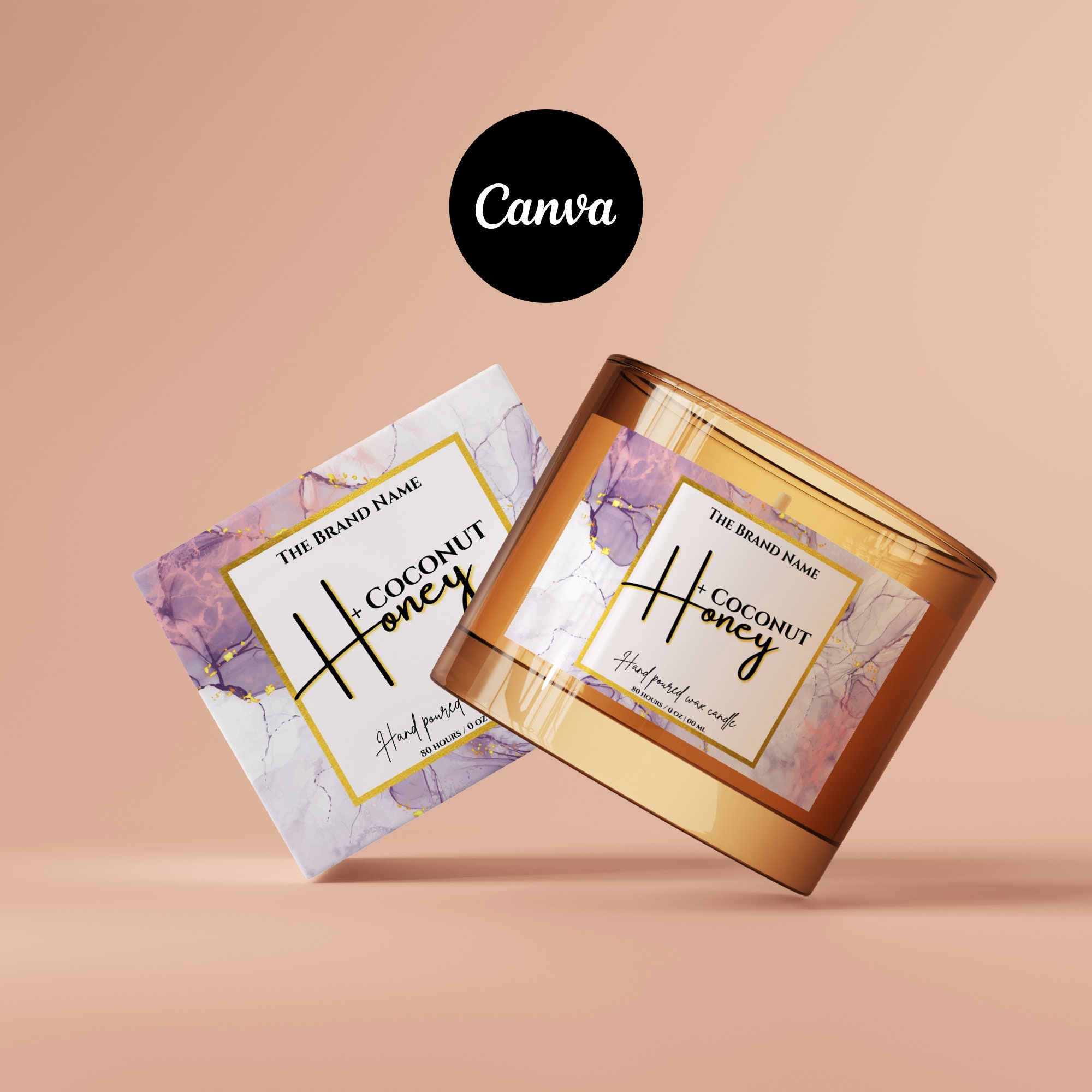 Luxury Custom Scented Candle Label Template - Personalized Aesthetic ...